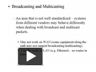 PPT – Broadcasting and Multicasting PowerPoint presentation | free to ...
