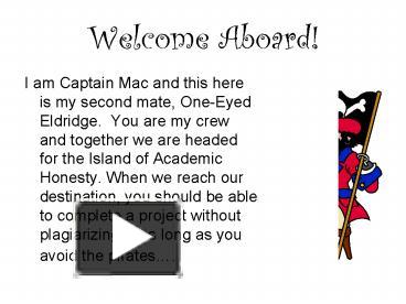 Welcome Aboard presentation | free to view