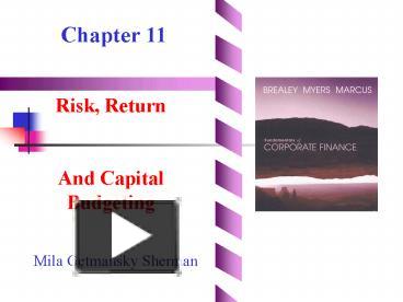 PPT – Risk, Return PowerPoint presentation | free to view - id: 138f78 ...