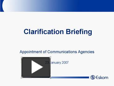 PPT – Clarification Briefing PowerPoint presentation | free to view ...