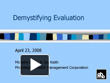 Demystifying Evaluation presentation | free to view
