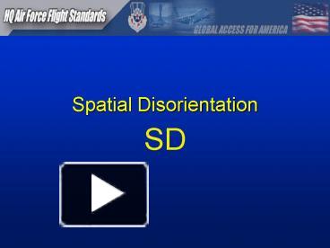 Spatial Disorientation presentation | free to view