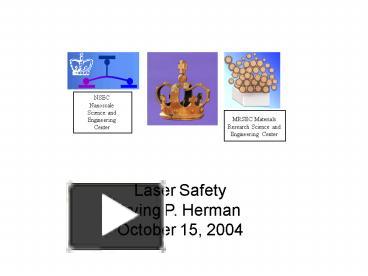 Laser Safety presentation | free to view