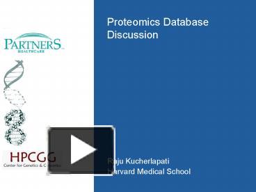 Proteomics Database Discussion presentation | free to view