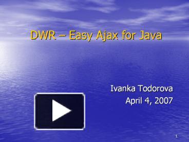 PPT – DWR PowerPoint presentation | free to download - id: 139a17-ZWYyM