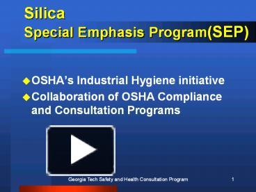 PPT – Silica Special Emphasis ProgramSEP PowerPoint presentation | free ...