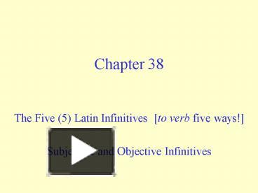 The Five 5 Latin Infinitives to verb five ways presentation | free to view