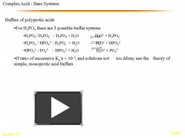 Buffers of polyprotic acids presentation | free to view