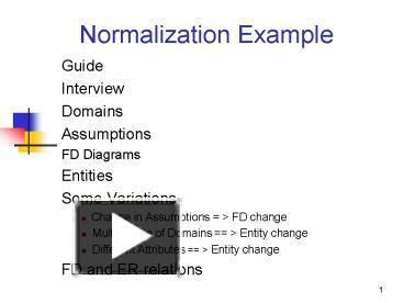 PPT – Normalization Example PowerPoint presentation | free to download ...