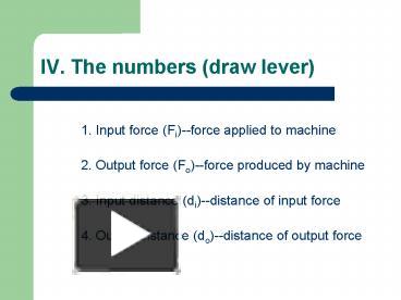 IV. The numbers draw lever presentation | free to view
