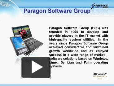 Paragon Software Group presentation | free to download