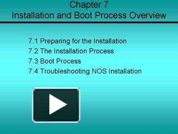 PPT – Chapter 7 Installation and Boot Process Overview PowerPoint ...