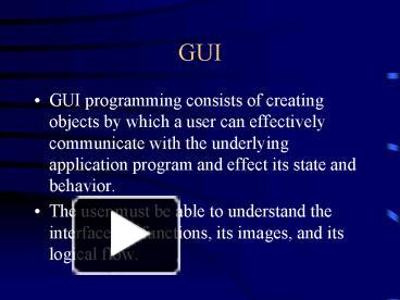 GUI presentation | free to view