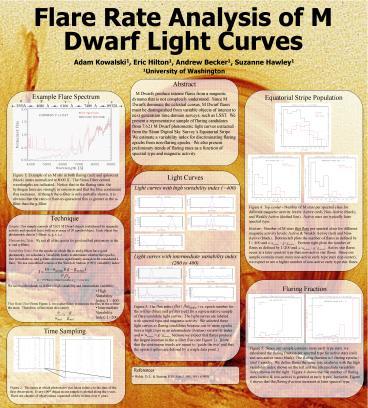 Flare Rate Analysis of M Dwarf Light Curves presentation | free to view