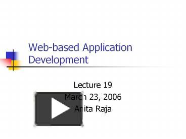 PPT – Web-based Application Development PowerPoint presentation | free ...