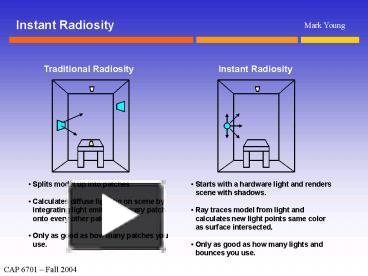 PPT – Traditional Radiosity PowerPoint presentation | free to view - id ...
