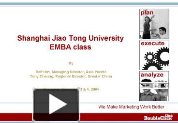 PPT – Shanghai Jiao Tong University EMBA class PowerPoint presentation ...