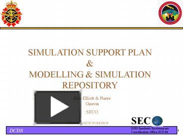 SIMULATION SUPPORT PLAN presentation | free to view