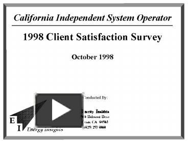 PPT – California Independent System Operator PowerPoint presentation ...