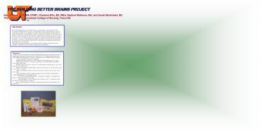 PPT – THE BUILDING BETTER BRAINS PROJECT PowerPoint presentation | free ...