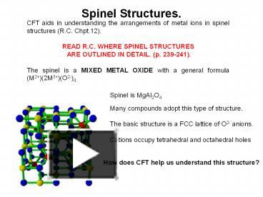Spinel Structures. presentation | free to download