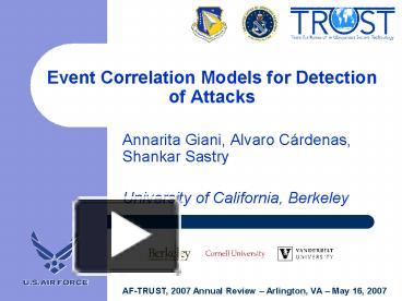 Event Correlation Models for Detection of Attacks presentation | free ...