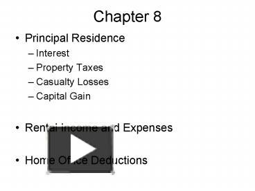 Principal Residence presentation | free to view