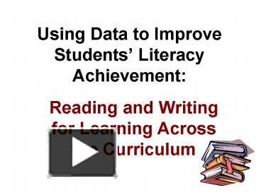 PPT – Using Data to Improve Students Literacy Achievement: PowerPoint ...