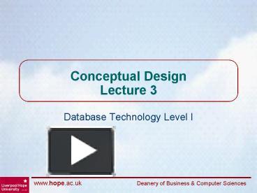 PPT – Conceptual Design Lecture 3 PowerPoint presentation | free to ...
