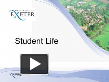 Student Life presentation | free to view
