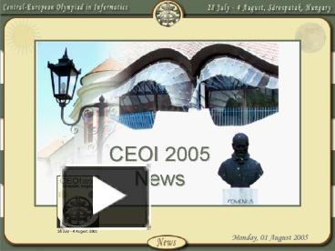CEOI 2005 News presentation | free to download
