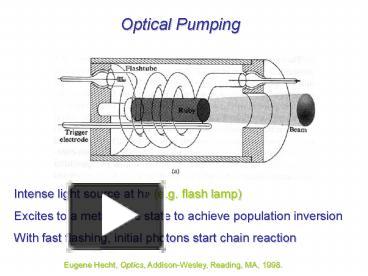 Optical Pumping presentation | free to view