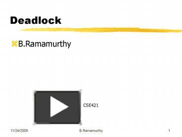 PPT – Deadlock PowerPoint presentation | free to download - id: 13deed ...