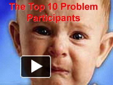 The Top 10 Problem Participants presentation | free to view