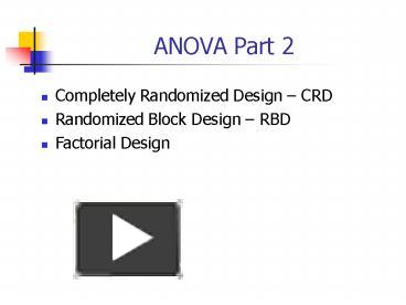 ANOVA Part 2 presentation | free to view