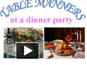 TABLE MANNERS presentation | free to view