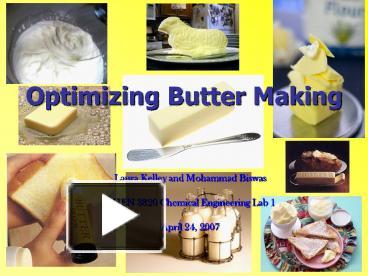 Optimizing Butter Making presentation | free to download