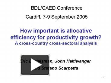 PPT – Eric Bartelsman, John Haltiwanger PowerPoint presentation | free ...