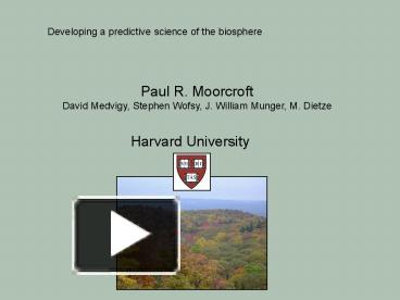 PPT – Paul R. Moorcroft PowerPoint presentation | free to view - id ...