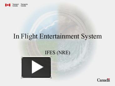 In Flight Entertainment System presentation | free to view