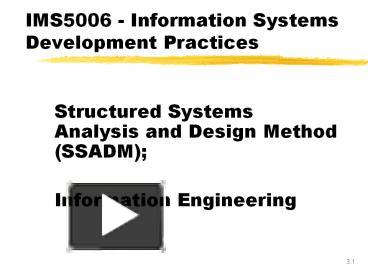 Structured Systems Analysis and Design Method SSADM presentation | free ...