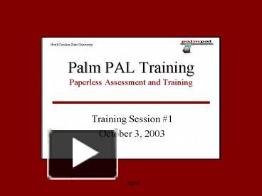 Palm PAL Training Paperless Assessment and Training presentation | free ...