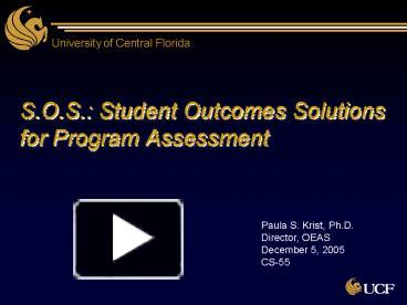 PPT – S.O.S.: Student Outcomes Solutions for Program Assessment ...