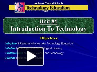 Introduction to Technology presentation | free to view