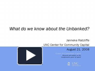 What do we know about the Unbanked presentation | free to download