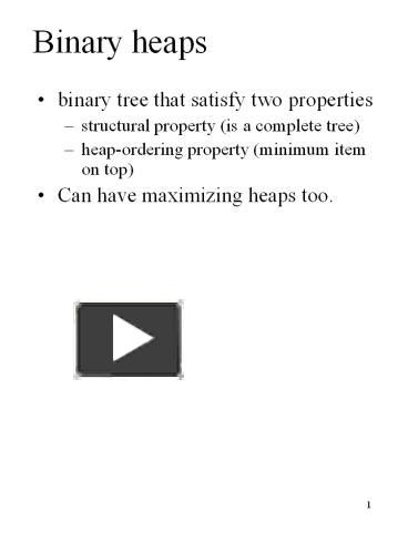 PPT – Binary heaps PowerPoint presentation | free to download - id ...