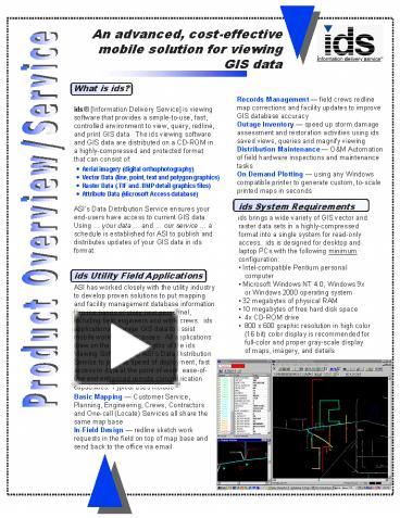 PPT – ids 3.5.x Product Overview Tear Sheet PowerPoint presentation ...
