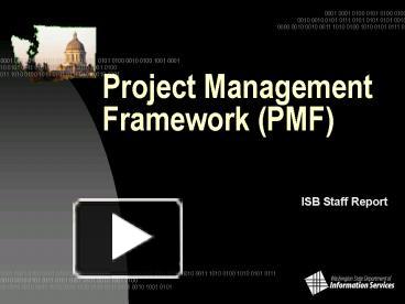 Project Management Framework PMF presentation | free to view