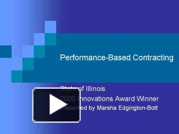 PPT – PerformanceBased Contracting PowerPoint presentation | free to ...