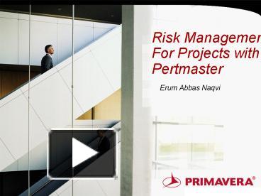 PPT – Risk Management For Projects with Pertmaster PowerPoint ...